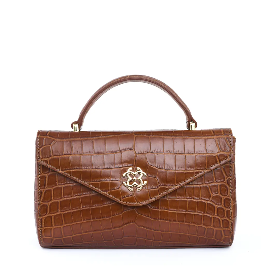 Chic Leather Croco Printed Handbags | Chic