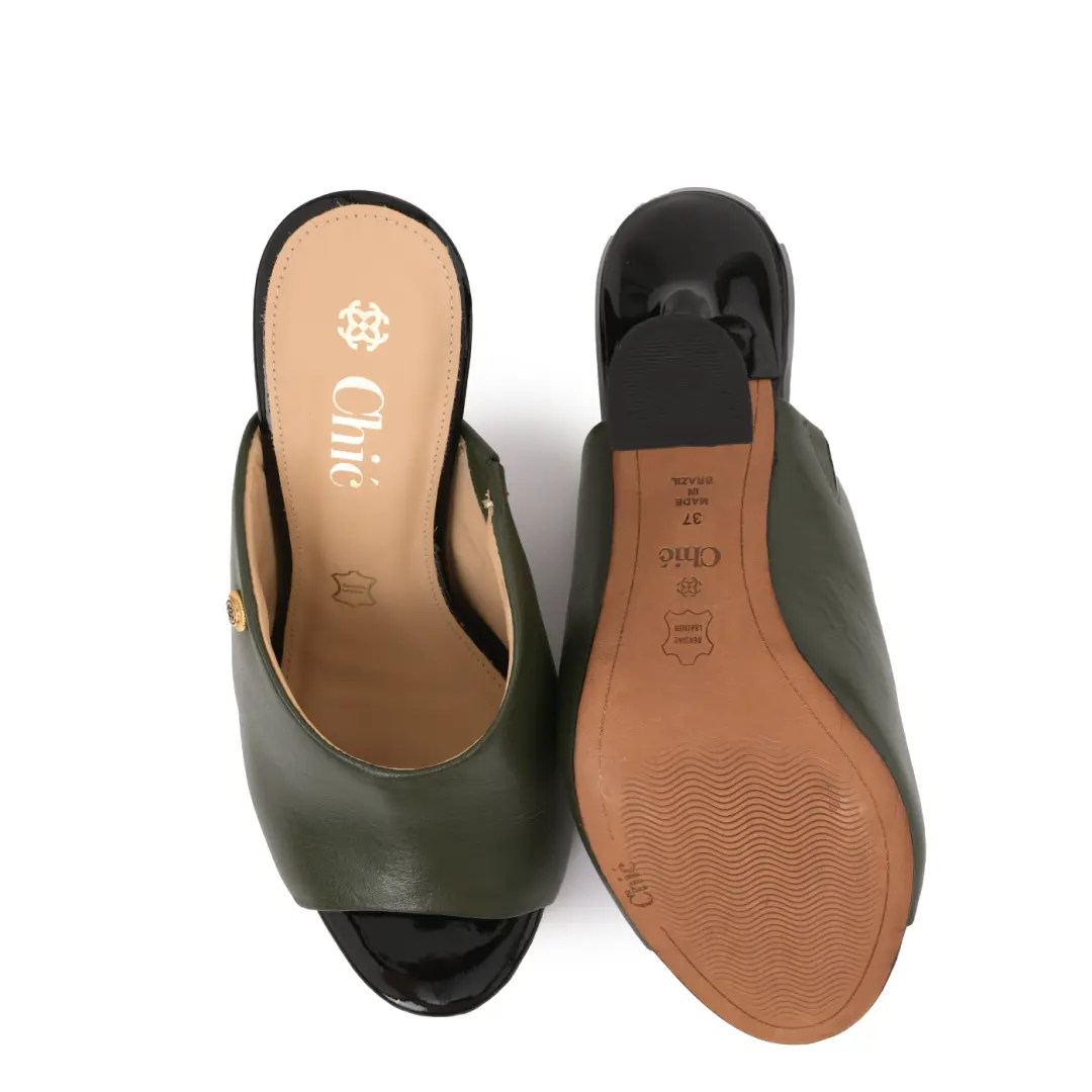 Flared High Heel Slippers for Women | Chic