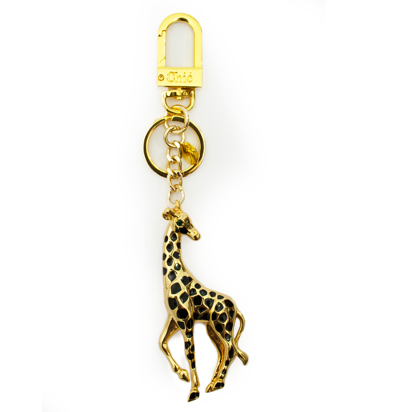 Beautiful Gold Plated Giraffe Key Chain | Chic