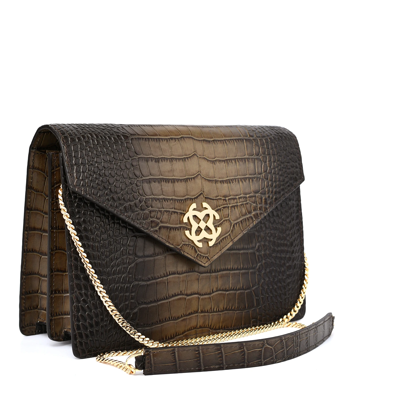 Chic Croco Leather Shoulder Bag For Ladies | Chic