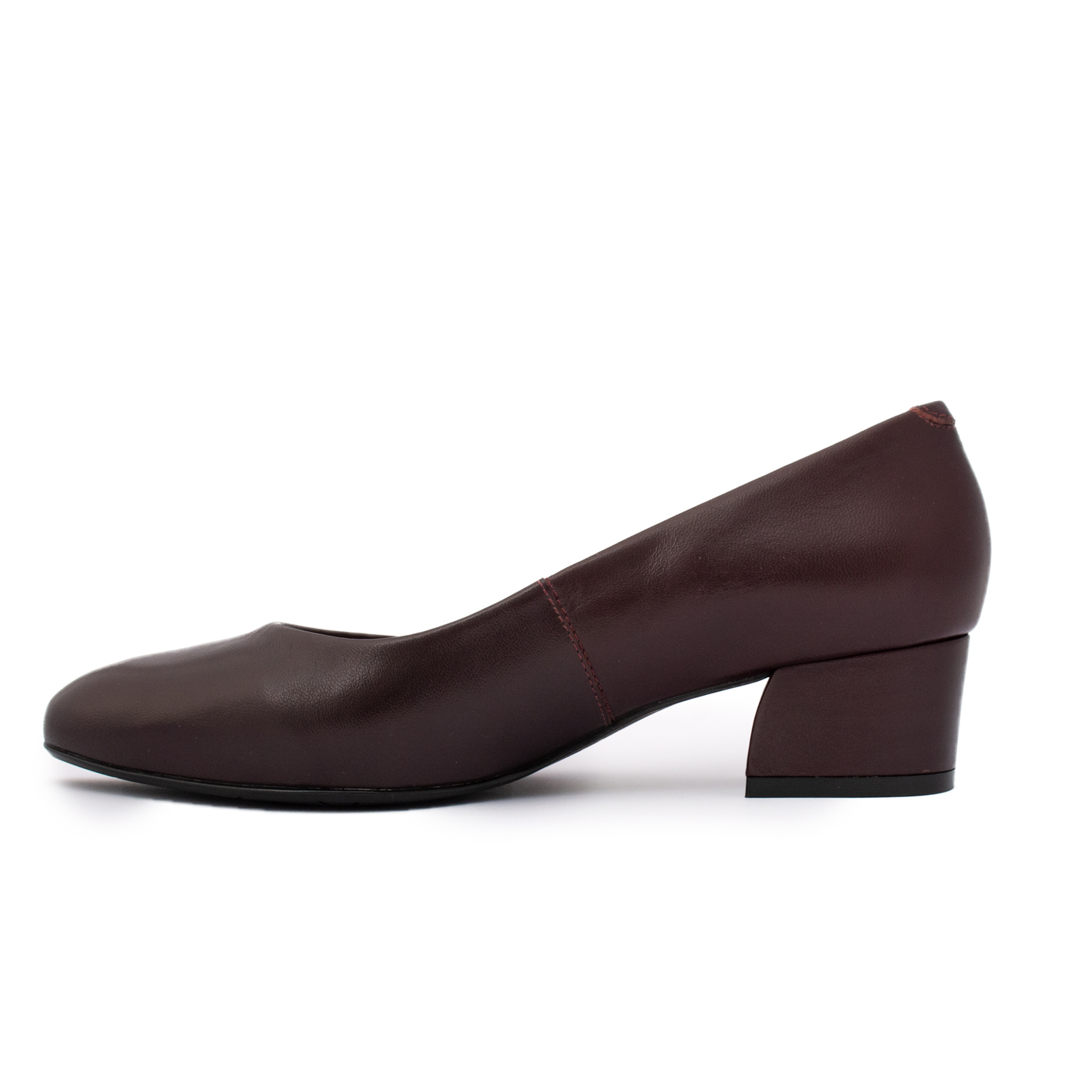 Classic Leather Low Block Heel Pumps | Chic